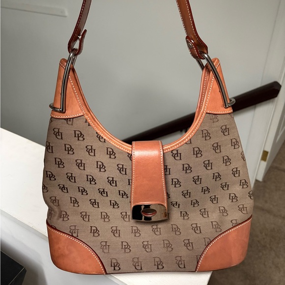 Dooney & Bourke | Bags | Dooney Bourke Tan And Brown Hobo Bag | Poshmark
